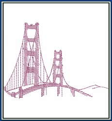 Golden Gate Bridge Embroidery Design | AnnTheGran.com