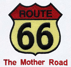 Route 66 Embroidery Design | AnnTheGran.com