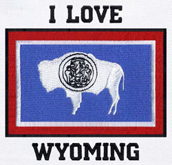 I Love Wyoming Embroidery Design | AnnTheGran.com