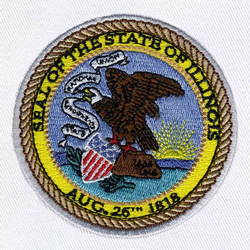 Illinois State Seal Embroidery Design | AnnTheGran.com