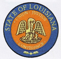 Louisiana State Seal Embroidery Design | AnnTheGran.com