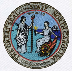 North Carolina State Seal Embroidery Design | AnnTheGran.com