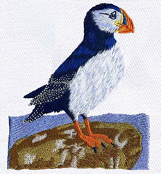 Atlantic Puffin Embroidery Design | AnnTheGran.com