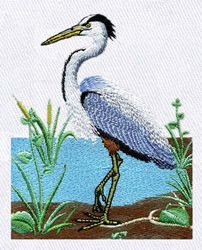 Great Blue Heron Embroidery Design | AnnTheGran.com