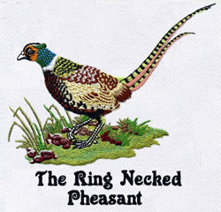 The Pheasant Embroidery Design | AnnTheGran.com