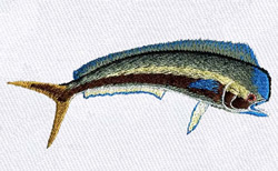 Mahi Mahi Dorado Embroidery Design | AnnTheGran.com