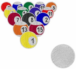 Pool Balls Embroidery Design | AnnTheGran.com
