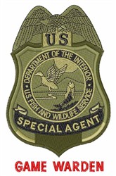 FWS Agent Badge Embroidery Design | AnnTheGran.com