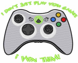 Play Video Games Embroidery Design | AnnTheGran.com