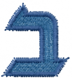 Hebrew Font Bet Embroidery Design | AnnTheGran.com