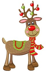 Rudolph Reindeer Embroidery Design | AnnTheGran.com