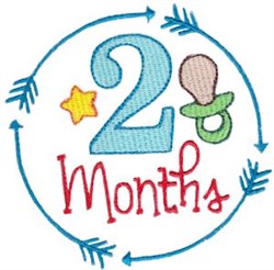 Babies 2 Month Milestone Embroidery Design | AnnTheGran.com