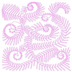 Fern Leaves Quilt Block Embroidery Design | AnnTheGran.com