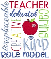 Teacher Subway Art Embroidery Design | AnnTheGran.com