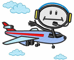 Pilot Embroidery Design | AnnTheGran.com