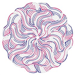 Wavy Medallion Embroidery Design | AnnTheGran.com