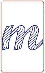 Wave Script m Embroidery Design | AnnTheGran.com