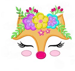 Fox Face Applique Embroidery Design | AnnTheGran.com