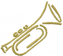 Trumpet Embroidery Design | AnnTheGran.com