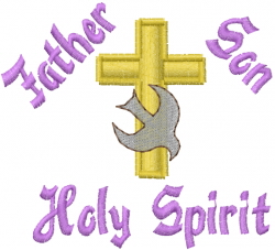 Father, Son, and the Holy Spirit Embroidery Design | AnnTheGran.com