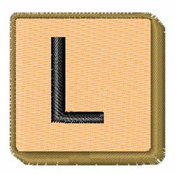 Scrabble Tile L Embroidery Design | AnnTheGran.com