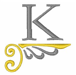 Classic Monogram K Embroidery Design | AnnTheGran.com