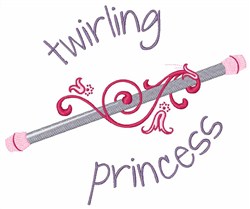 Twirling Princess Baton Embroidery Design | AnnTheGran.com
