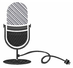 On Air Microphone Embroidery Design | AnnTheGran.com
