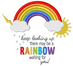 Stormy Rainbow Embroidery Design | AnnTheGran.com