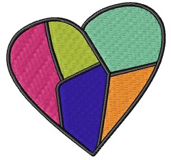 Stained Glass Window Heart Embroidery Design | AnnTheGran.com