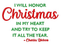 Honor Christmas Embroidery Design | AnnTheGran.com