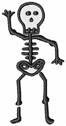 Waving Skeleton Embroidery Design | AnnTheGran.com