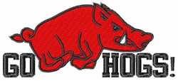 Go Hogs! Embroidery Design | AnnTheGran.com