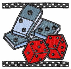 Dominos & Dice Embroidery Design | AnnTheGran.com