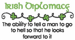 Irish Diplomacy Embroidery Design | AnnTheGran.com