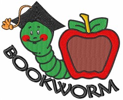 Bookworm Embroidery Design | AnnTheGran.com