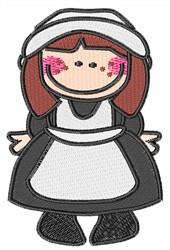 Pilgrim Girl Embroidery Design | AnnTheGran.com