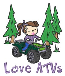 Love ATVs Embroidery Design | AnnTheGran.com