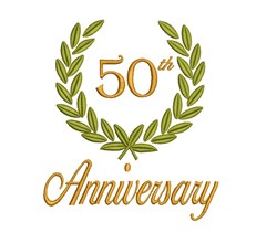 50th Anniversary Embroidery Design | AnnTheGran.com