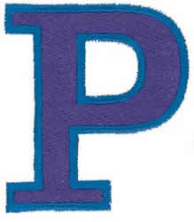 Capital P Outline Embroidery Design | AnnTheGran.com