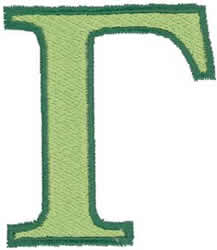 Gamma Symbol Outline Embroidery Design | AnnTheGran.com