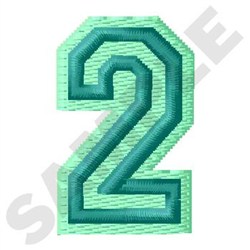 Jersey Number 2 Embroidery Design | AnnTheGran.com