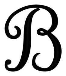 Script Letter B Embroidery Design | AnnTheGran.com
