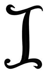 Script Letter I Embroidery Design | AnnTheGran.com