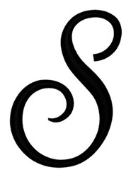 Script Letter S Embroidery Design | AnnTheGran.com