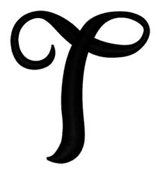 Script Letter T Embroidery Design | AnnTheGran.com