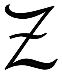 Script Letter Z Embroidery Design | AnnTheGran.com
