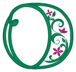 Floral Letter O Embroidery Design | AnnTheGran.com
