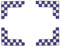 Checkered Border Embroidery Design | AnnTheGran.com