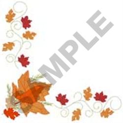 Tablecloth Leaf Corner Embroidery Design | AnnTheGran.com